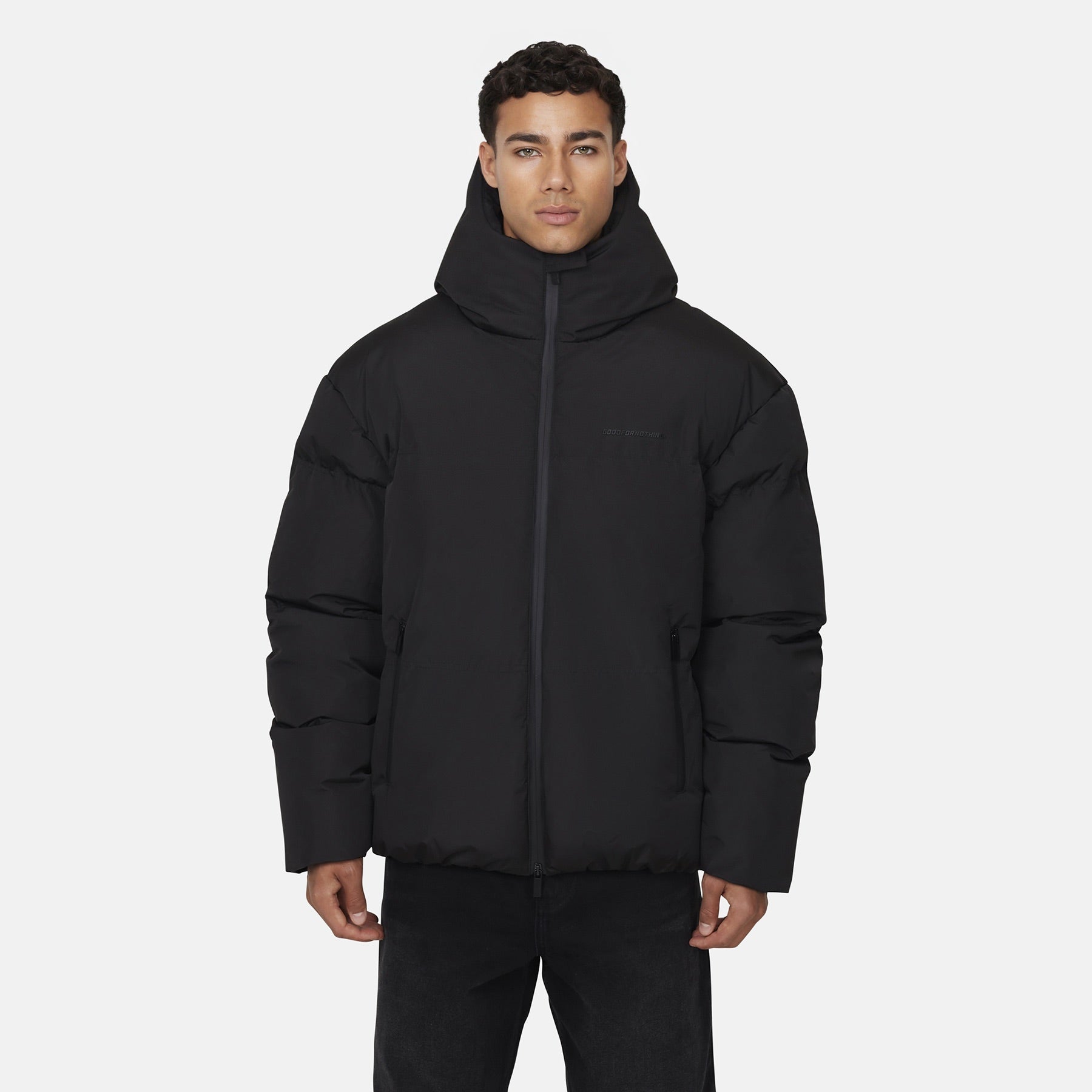 Arctic Matte Black Puffer Jacket – GOODFORNOTHING®